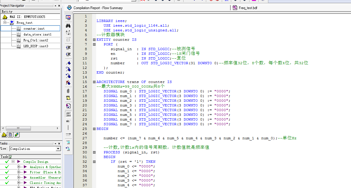 基于FPGA的数字频率计设计VHDL代码ISE仿真_电路方案 - 与非网